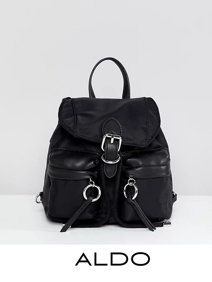 AL093*ALDO 2-WAYS BACKPACK (BLACK)