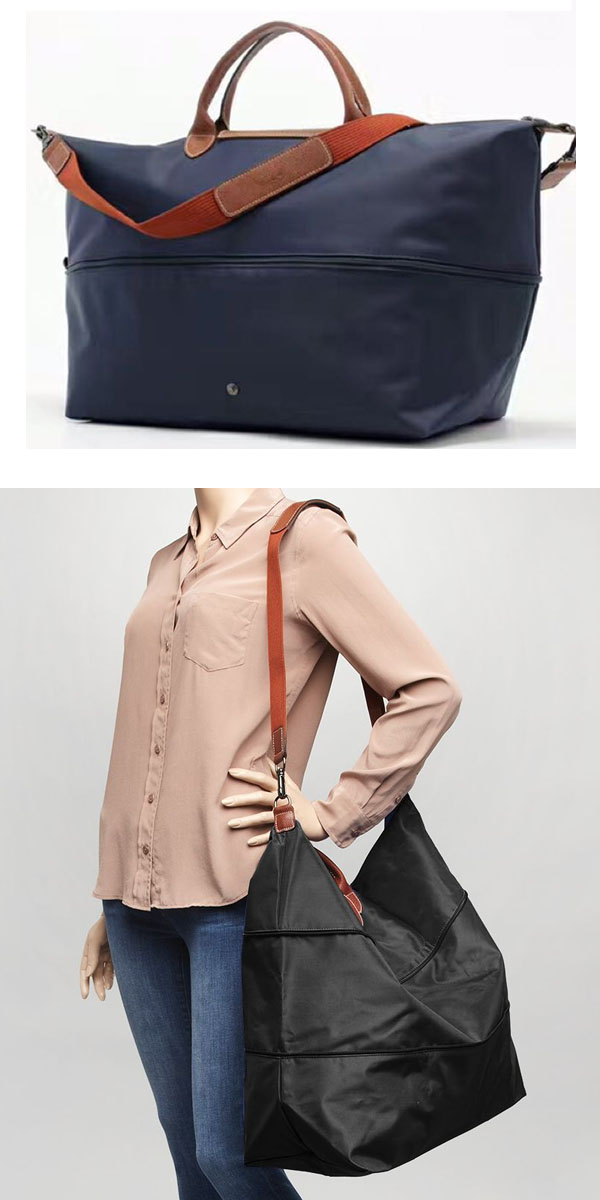 LC049*LONGCHAMP LE PLIAGE EXPANDABLE TRAVEL TOTE 1199089 (NAVY)